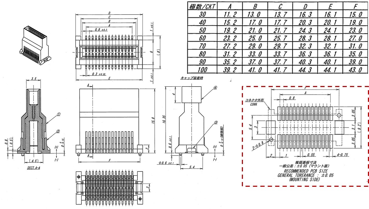 0.8mm pitch Floating Connector | IRISO